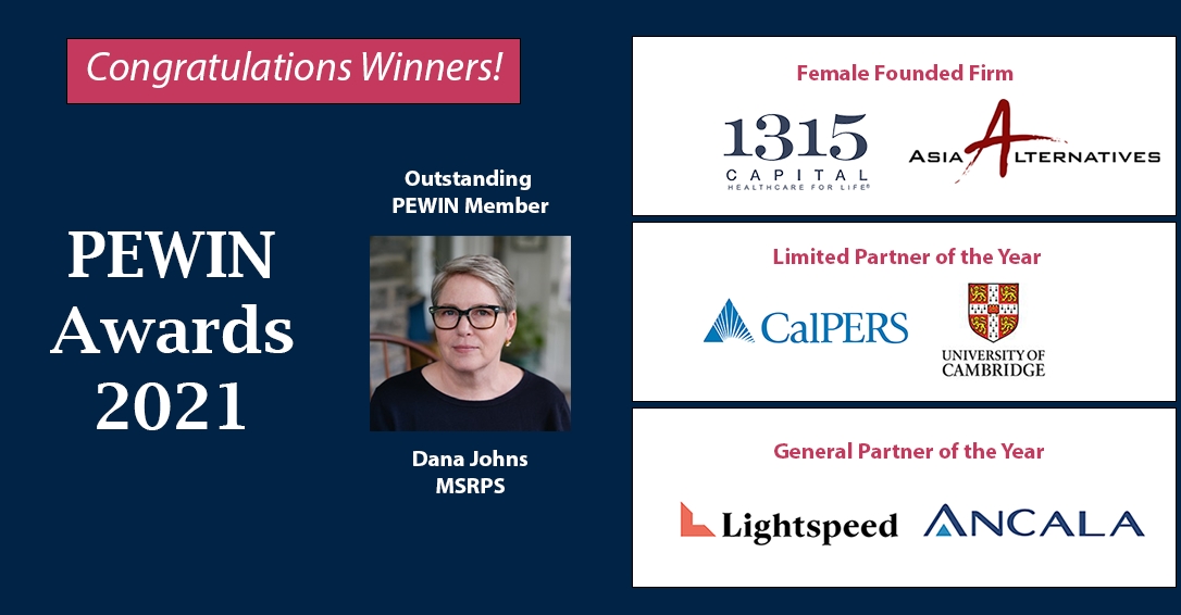 PEWIN Announces 2021 Annual LP/GP Awards Recipients - PEWIN